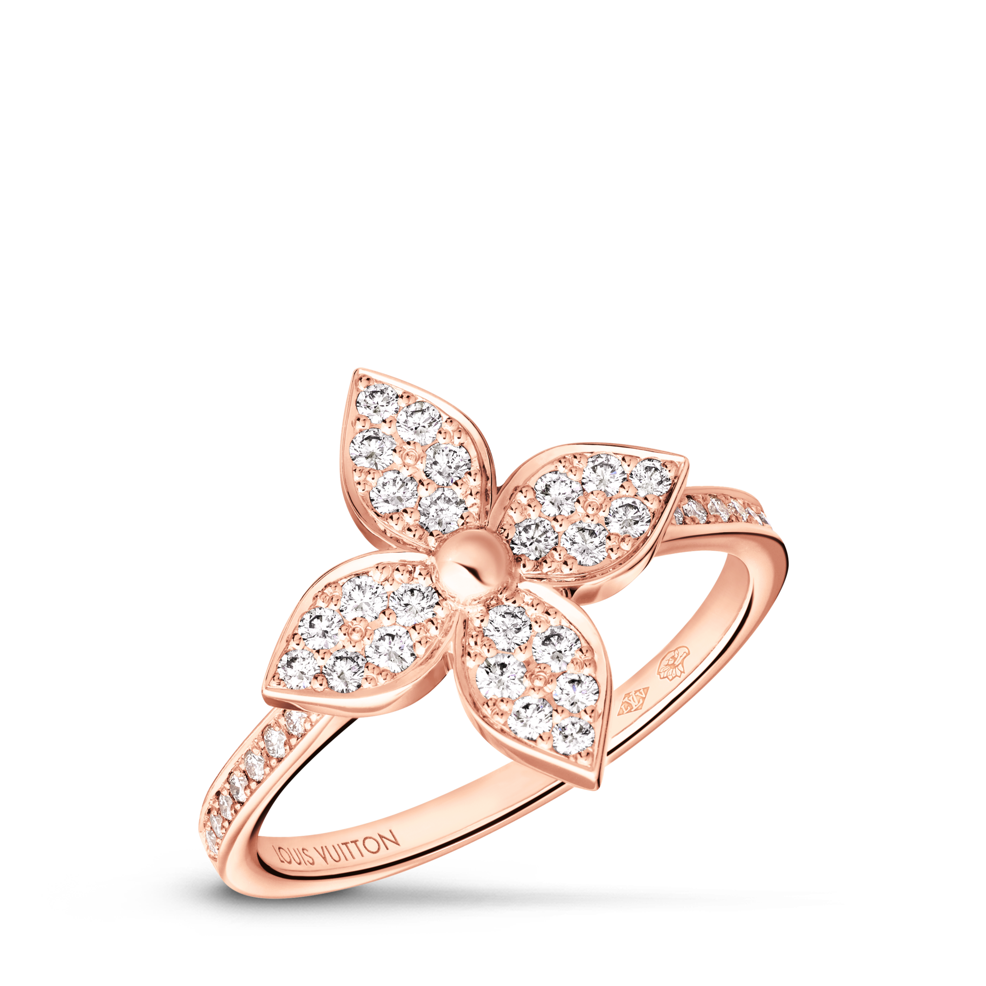Bague Idylle Blossom, or rose et diamants | LOUIS VUITTON