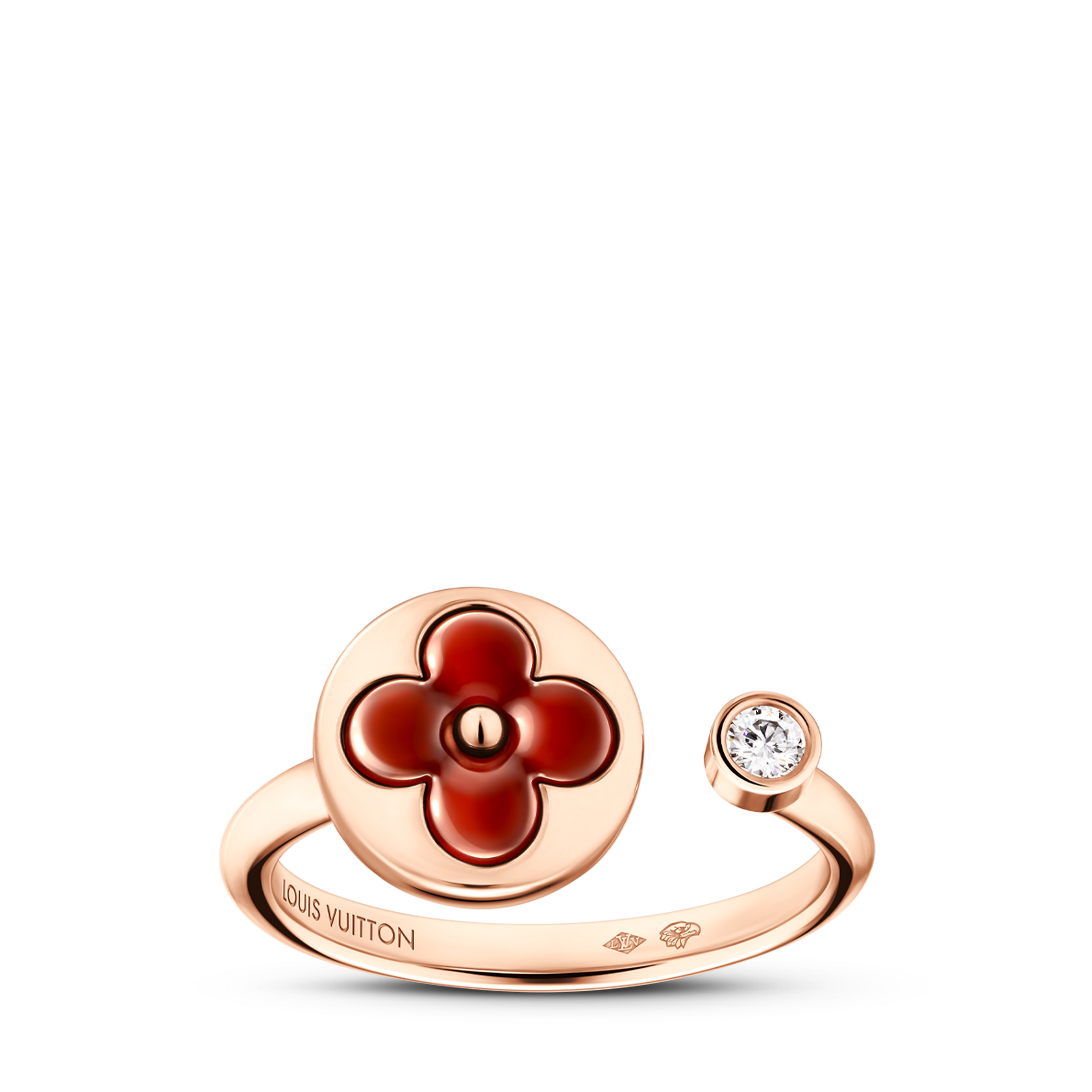 Bague Color Blossom Mini Star, or jaune, onyx et diamant | LOUIS VUITTON