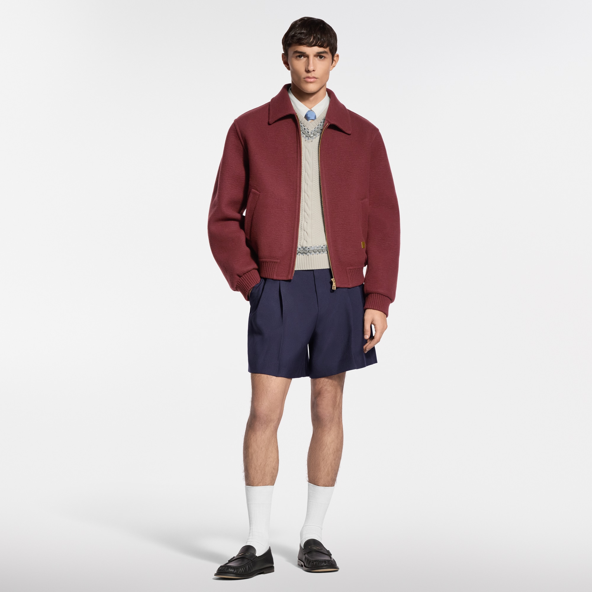 Blouson en cachemire mélangé double-face - Homme de luxe | Nouveautés ...