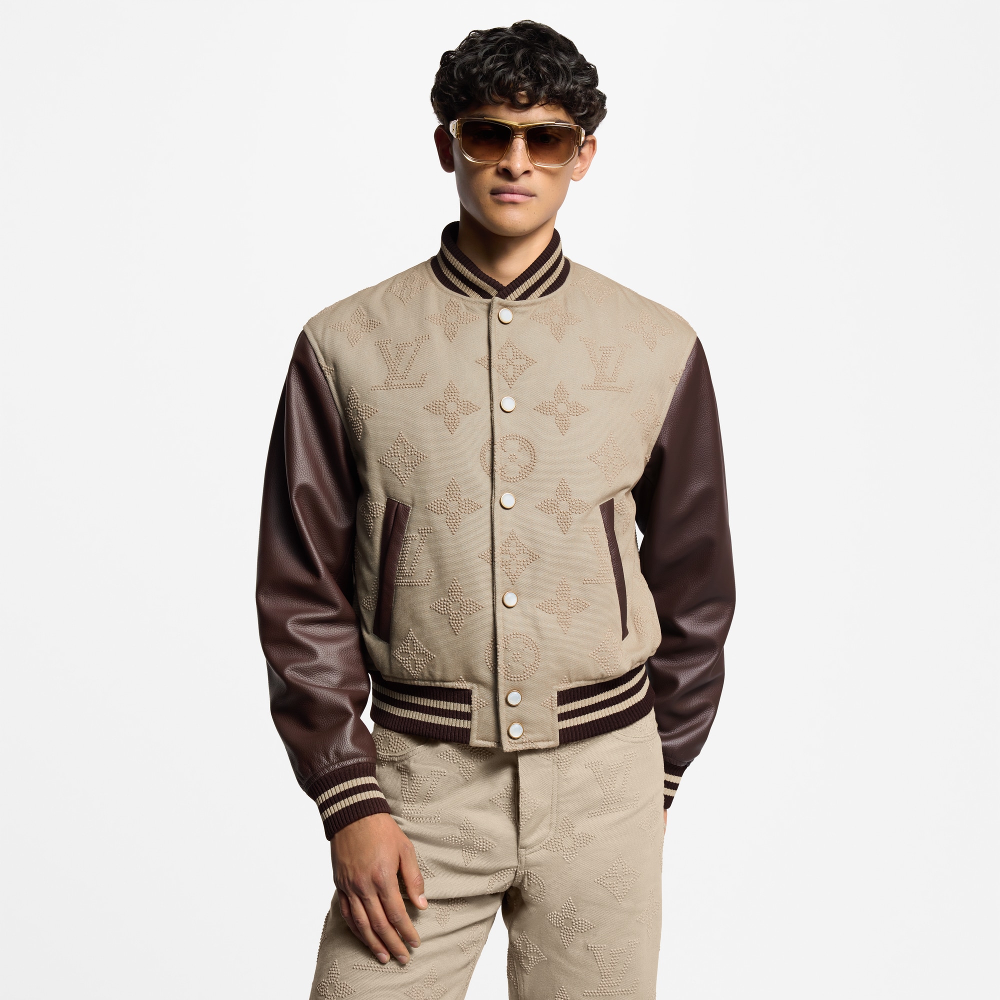 Blouson varsity à Monogram brodé - Prêt-à-porter de luxe | Homme ...