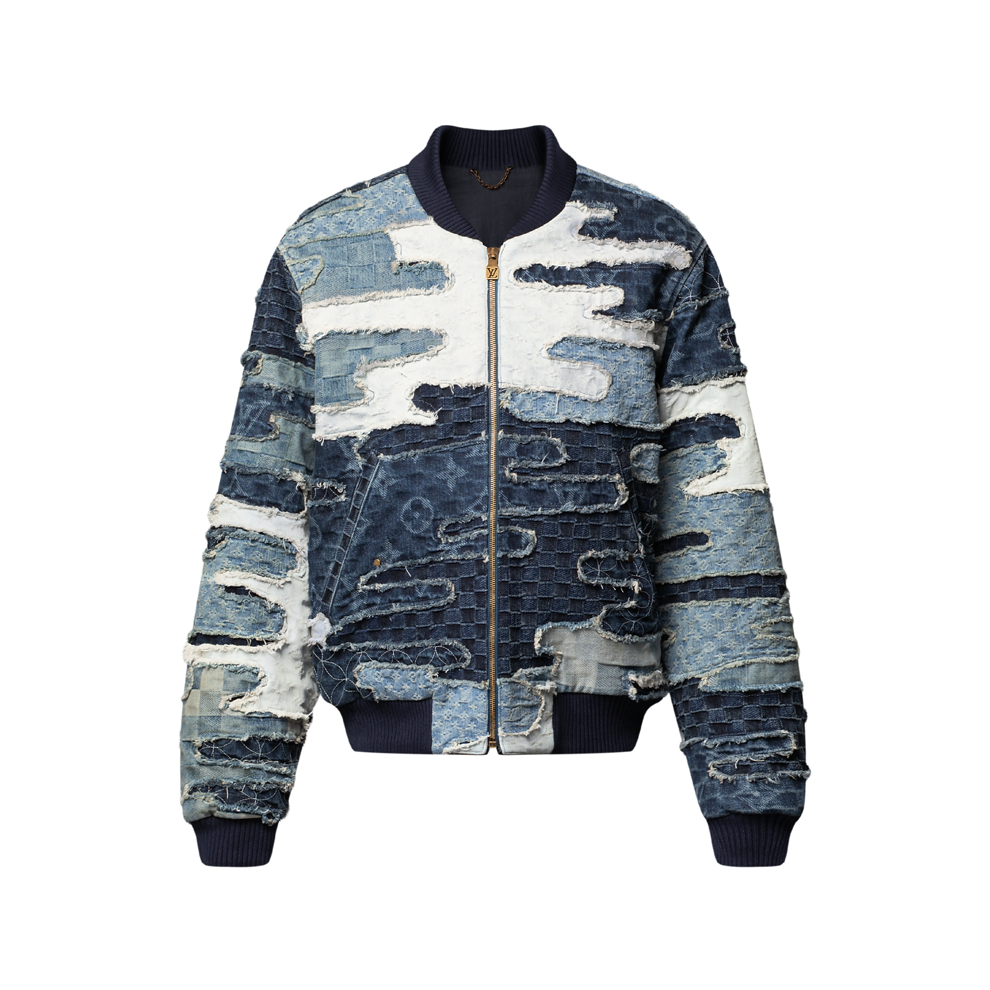Bomber patchwork en denim | LOUIS VUITTON