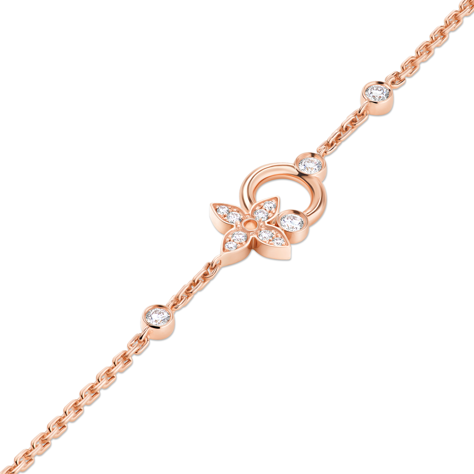 Bracelet Idylle Blossom, or rose et diamants | LOUIS VUITTON