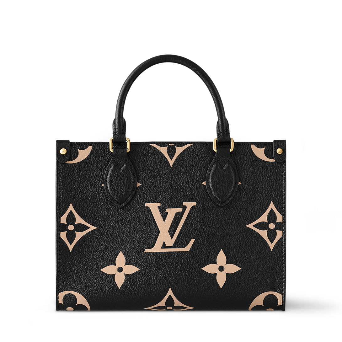 Sac Cabas cuir noir Onthego PM | LOUIS VUITTON