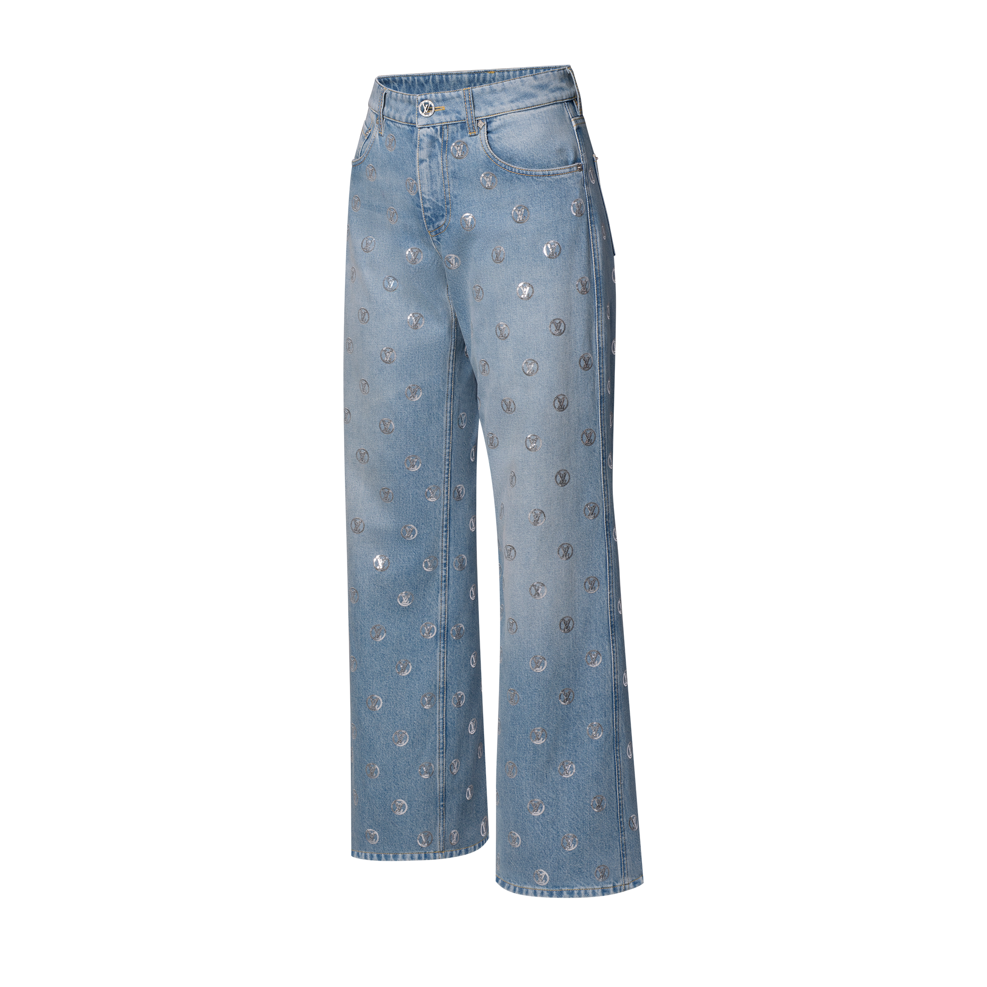 Jean à signatures en sequins | LOUIS VUITTON