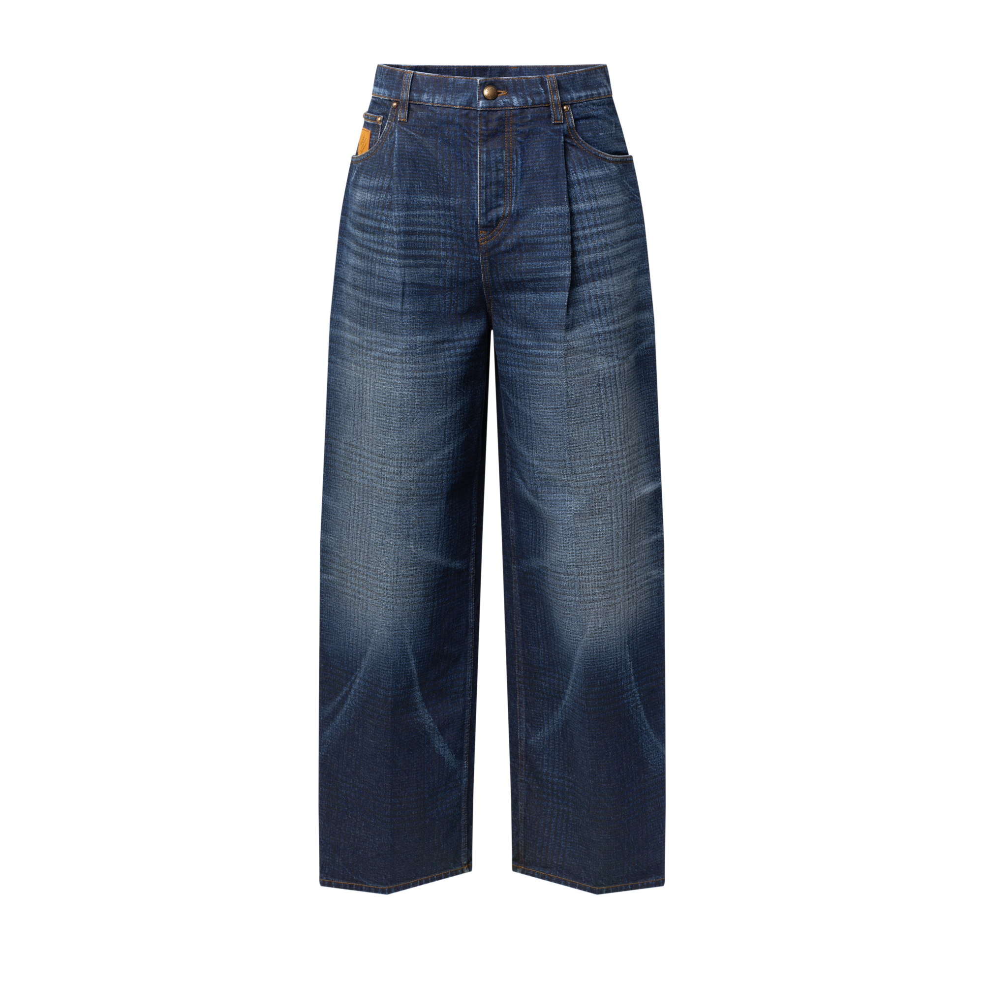 Pantalon ample en denim imprimé - Prêt-à-porter de luxe | Homme | LOUIS ...