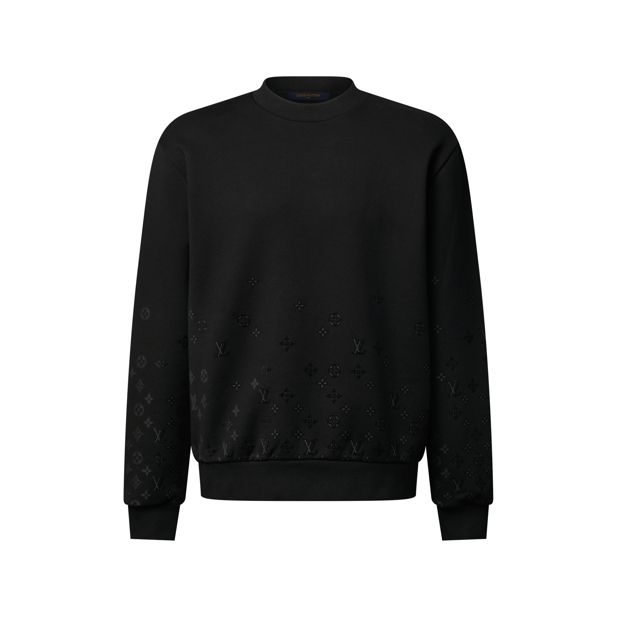 Pull col rond à motif floqué Monogram Gradient - Prêt-à-porter de luxe ...