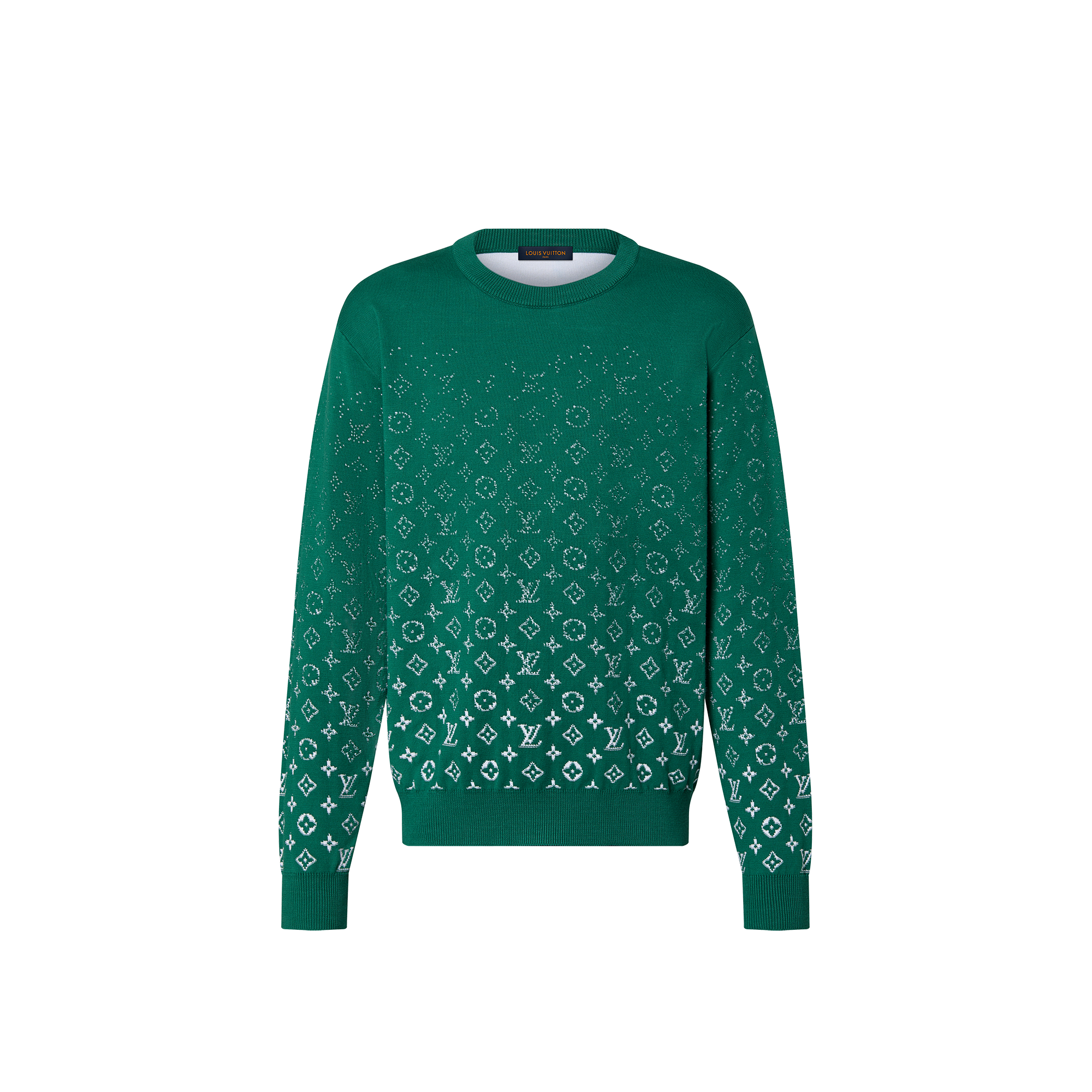 Pull col rond à Monogram dégradé LVSE - Prêt-à-porter de luxe | Homme ...