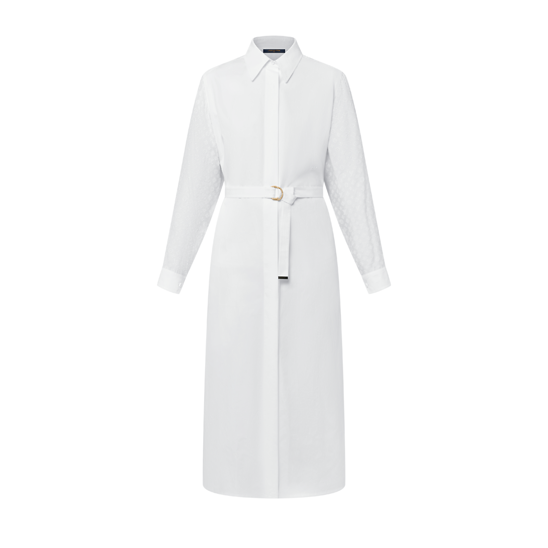 Robe chemise à détails Monogram - Prêt-à-porter de luxe | Femme | LOUIS ...