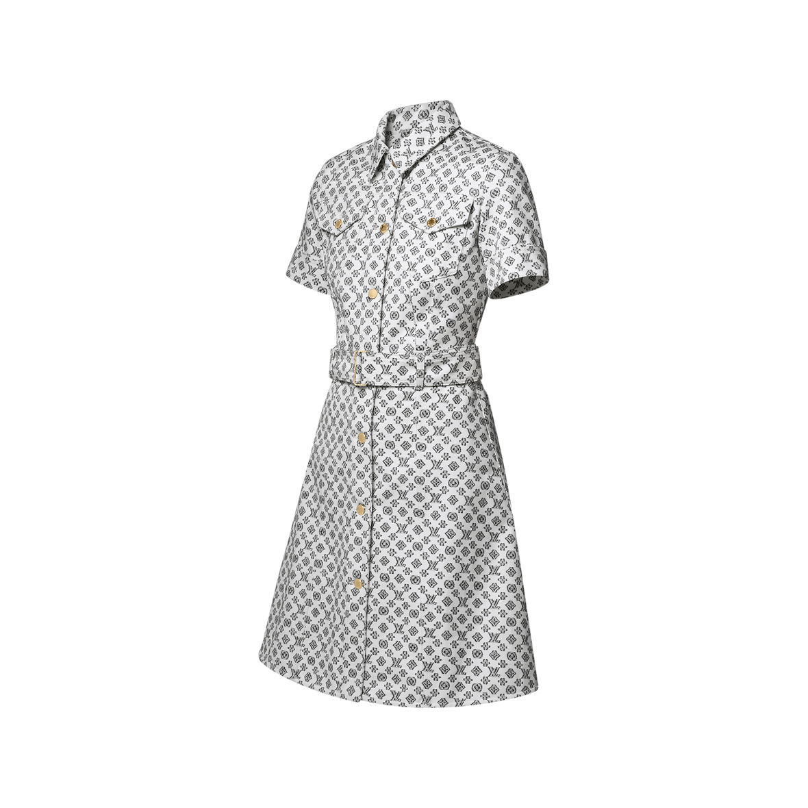 Robe chemise Blurry Monogram - Prêt-à-porter de luxe | Femme 1AHWZZ ...