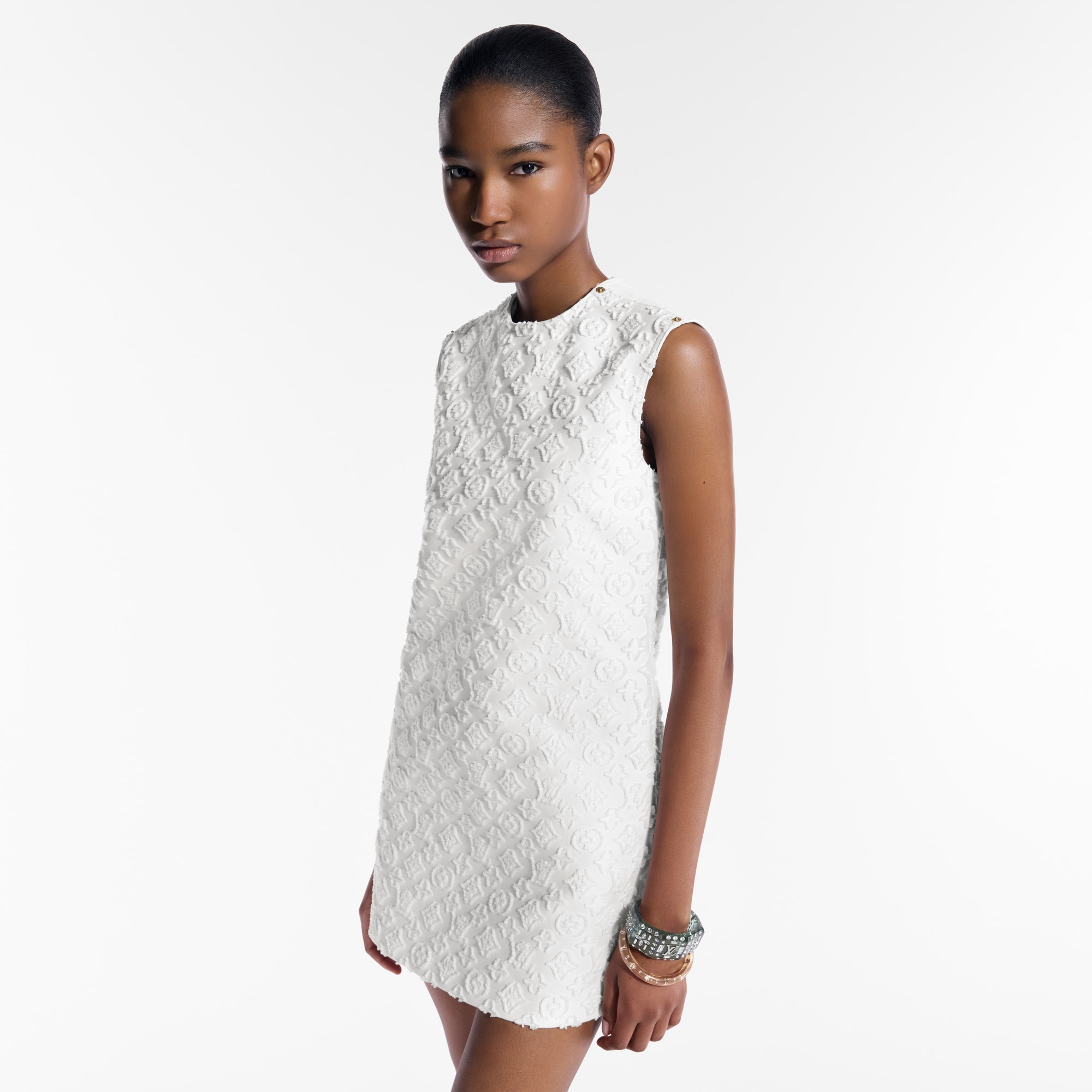 Robe en denim Monogram Fil Coupé - Prêt-à-porter de luxe | Femme 1AHHXI ...