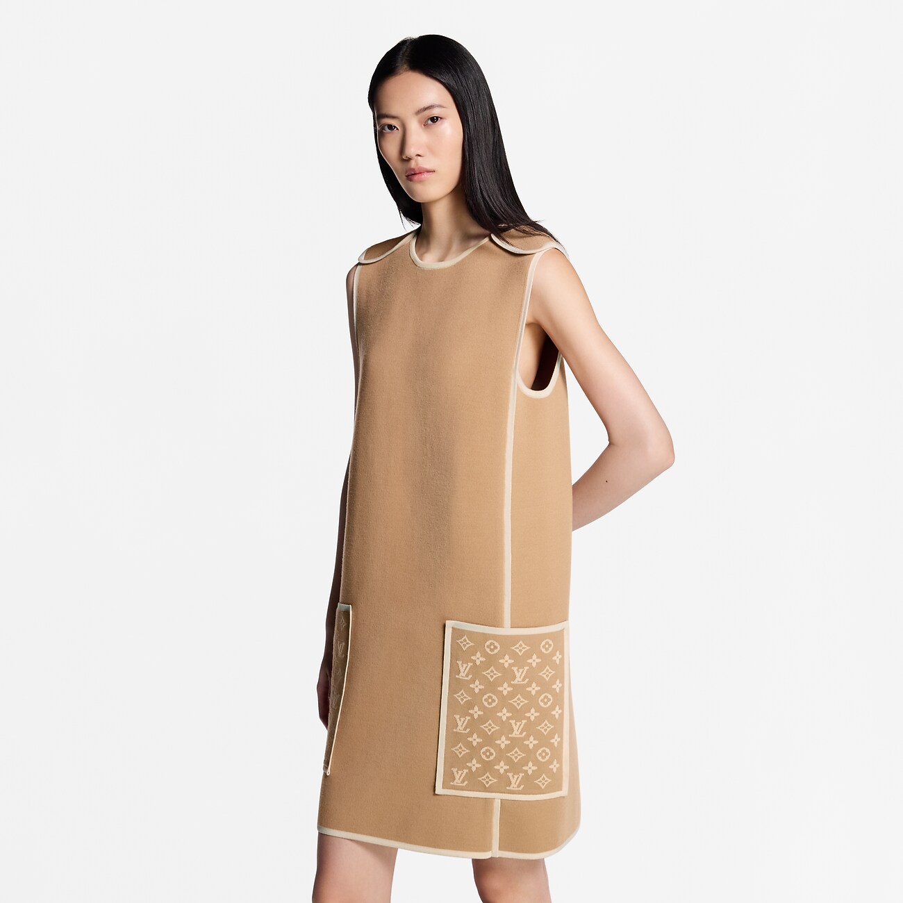 Robe en maille à détails Monogram - Prêt-à-porter de luxe | Femme ...