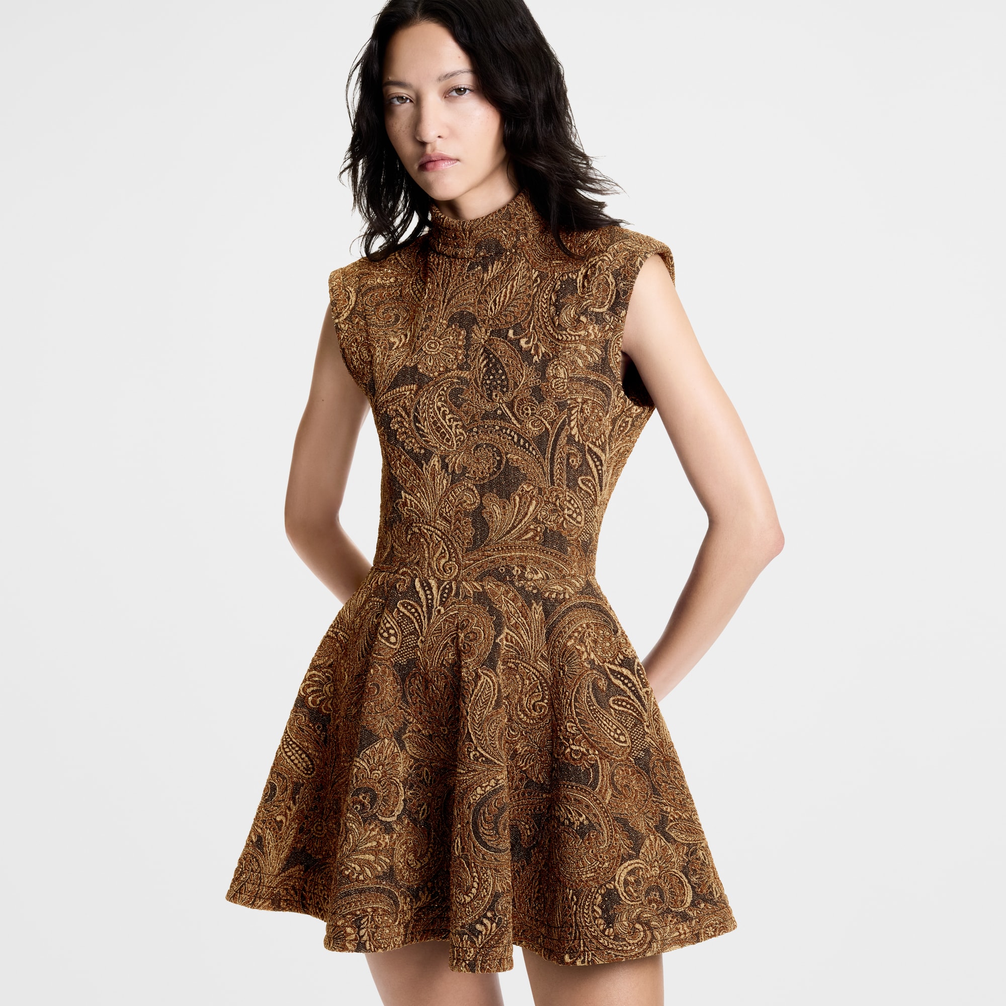 Robe trapèze en jacquard lurex - Prêt-à-porter de luxe | Femme 1AJEDH ...