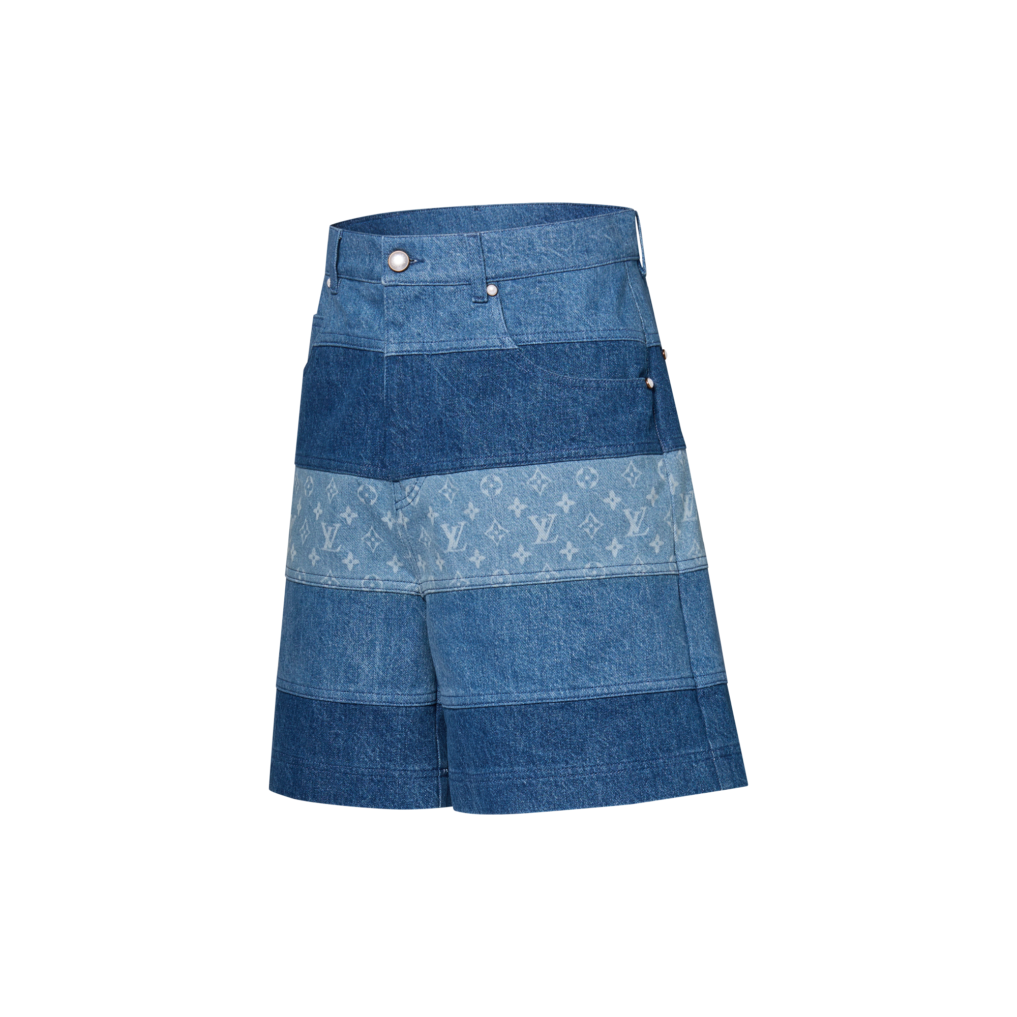 Short rayé patchwork en denim - Prêt-à-porter de luxe | Homme 1AFQG6 ...
