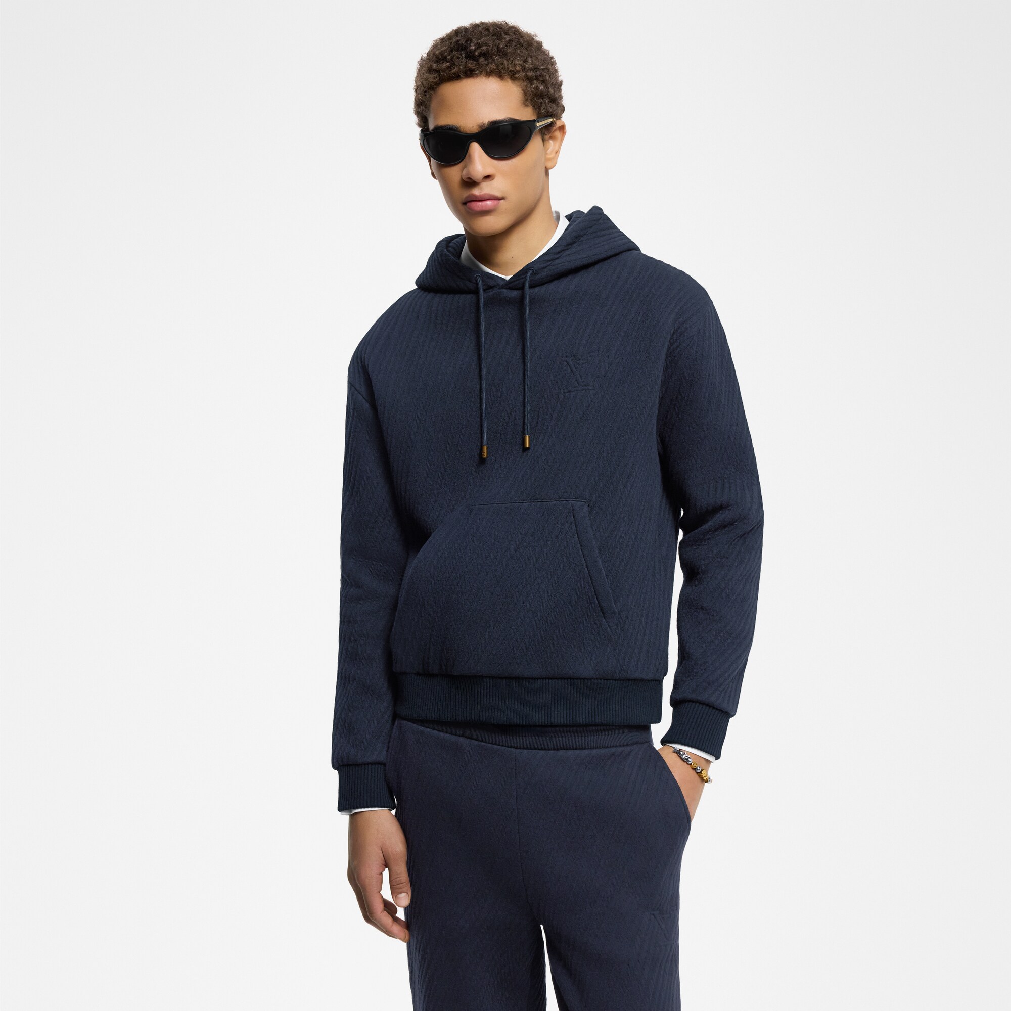 Sweat à capuche en jersey jacquard texturé - Prêt-à-porter de luxe ...