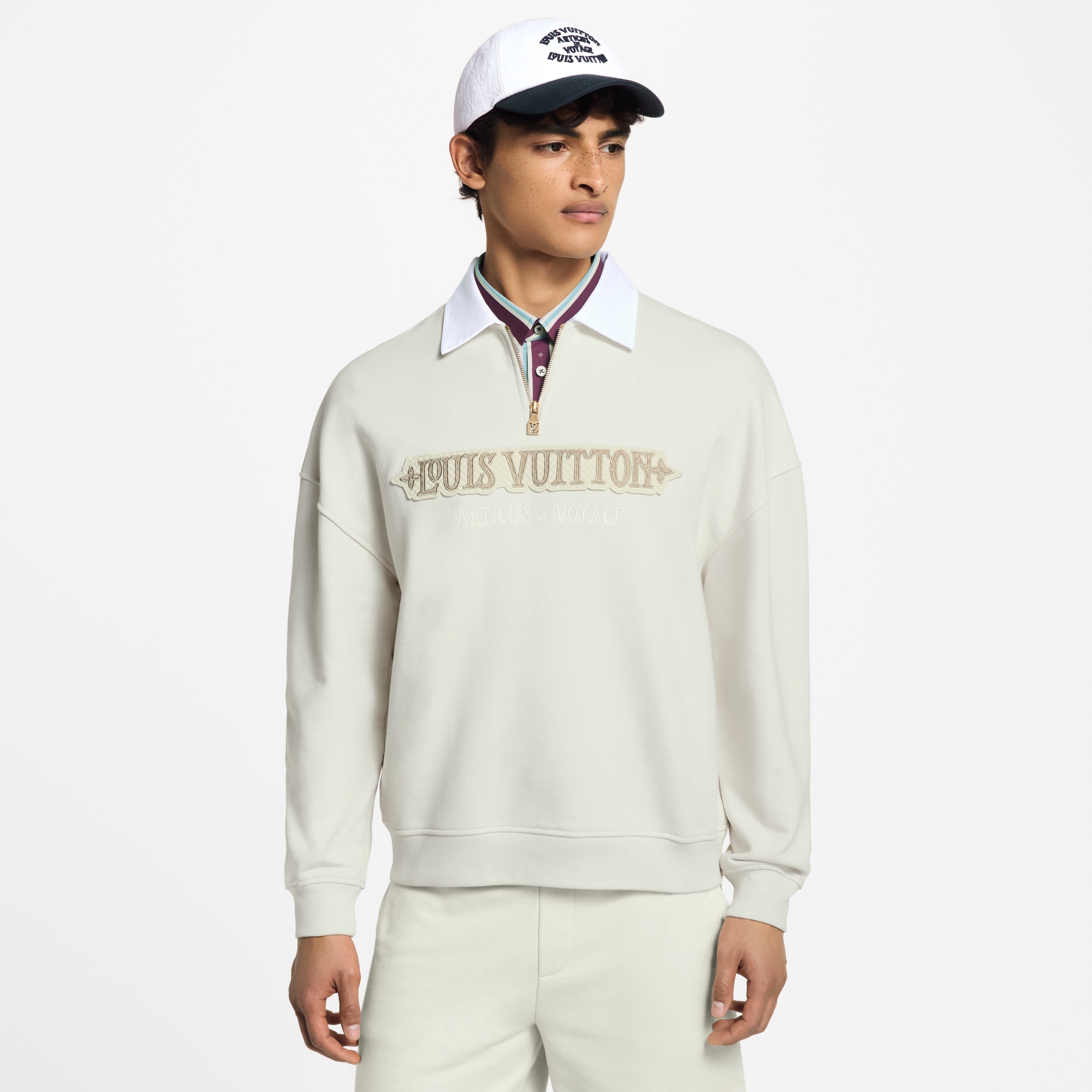 Sweat demi-zippé ornementé - Prêt-à-porter de luxe | Homme 1AHW31 ...