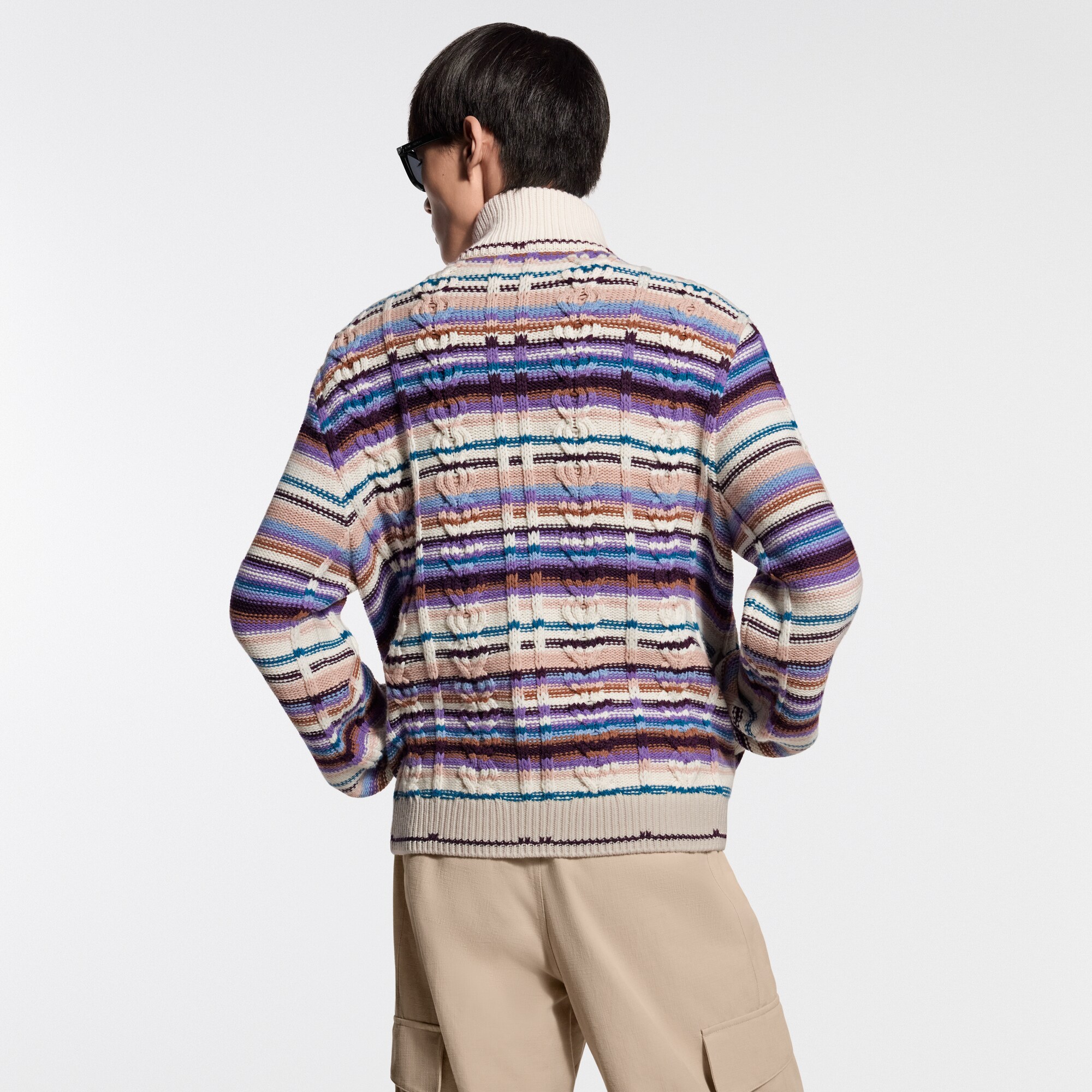 Veste de jogging en maille torsadée rayée - Homme de luxe | Nouveautés ...